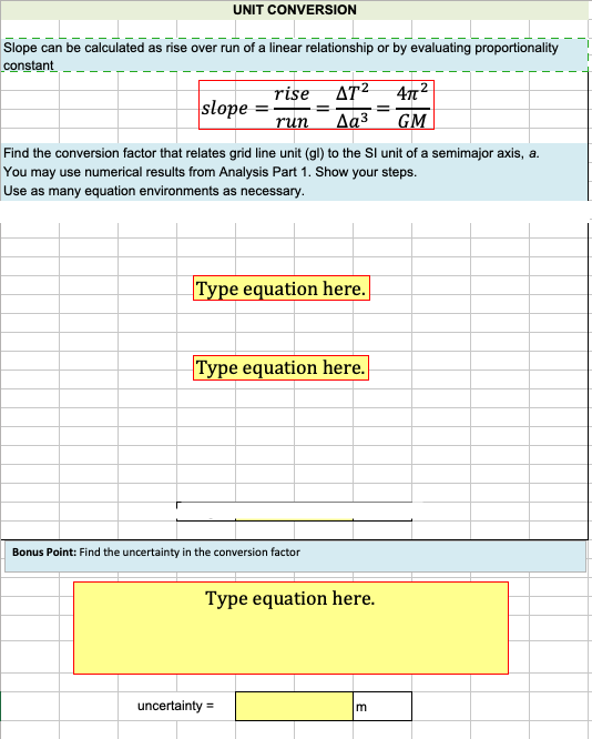 Solved UNIT CONVERSION Slope can be calculated as rise over | Chegg.com