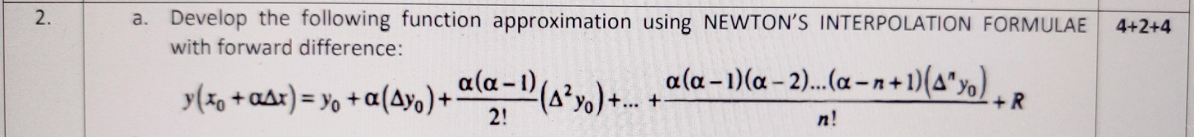Develop the following function approximation using | Chegg.com