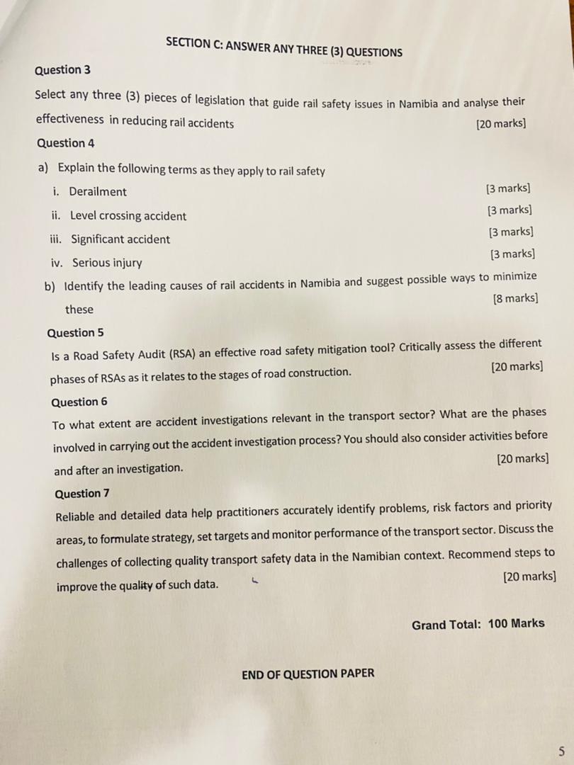 Solved SECTION C: ANSWER ANY THREE (3) QUESTIONS Question 3 | Chegg.com
