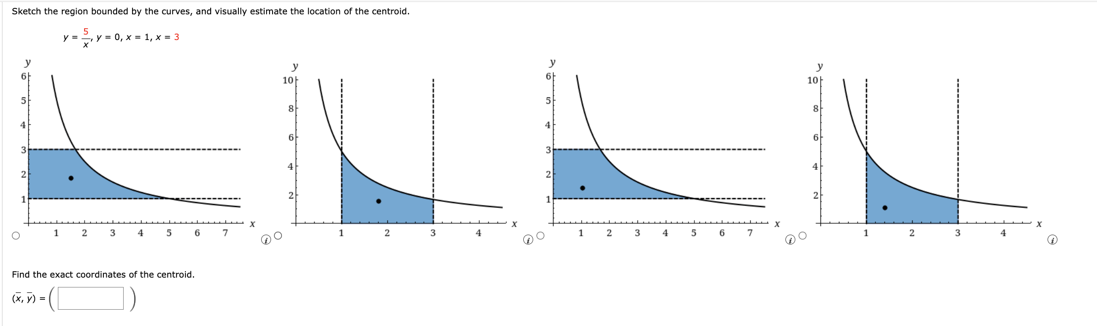 Solved Sketch the region bounded by the curves, and visually | Chegg.com