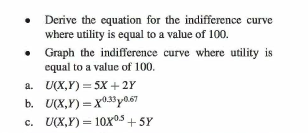 Solved 1. For the following utility functions, • Find the | Chegg.com