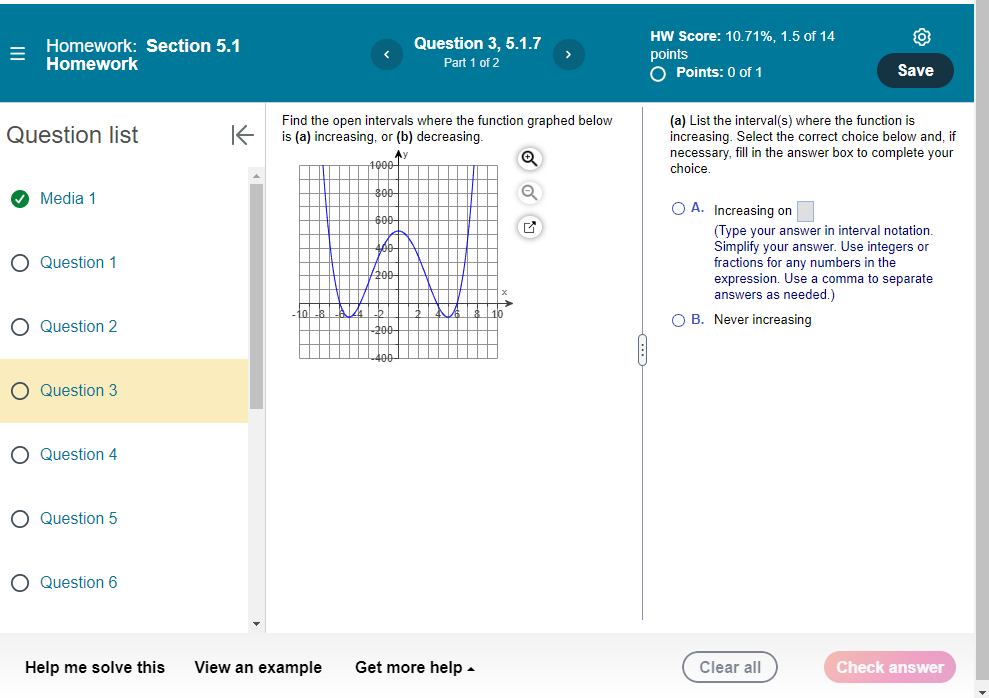 Solved Homework Section 5 1 Homework Question List Question