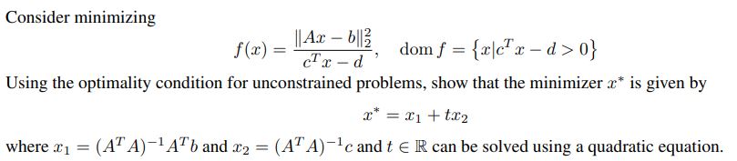 Consider minimizing | Chegg.com