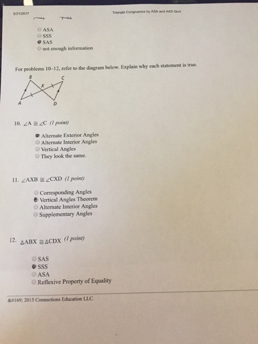 Solved Multiple Choice 1. Two triangles have the following | Chegg.com
