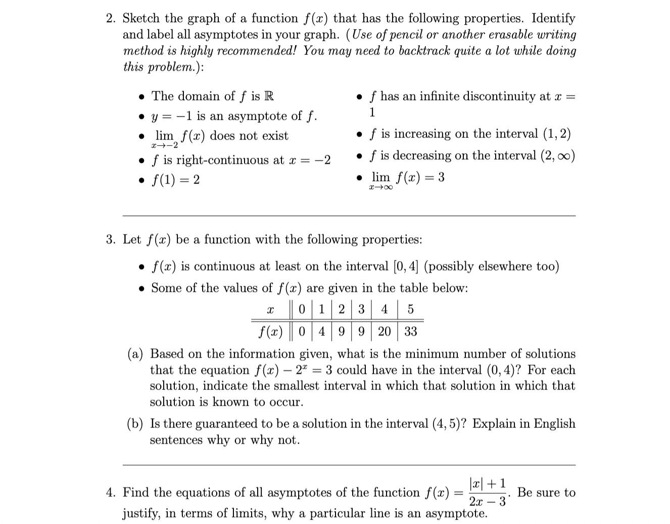 Solved Let F X ∣x−3∣x2−x−6 And Let G X Be The Function
