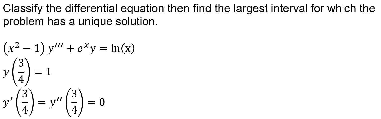 Solved Classify the differential equation then find the | Chegg.com