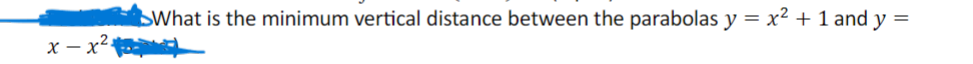 Solved What is the minimum vertical distance between the | Chegg.com