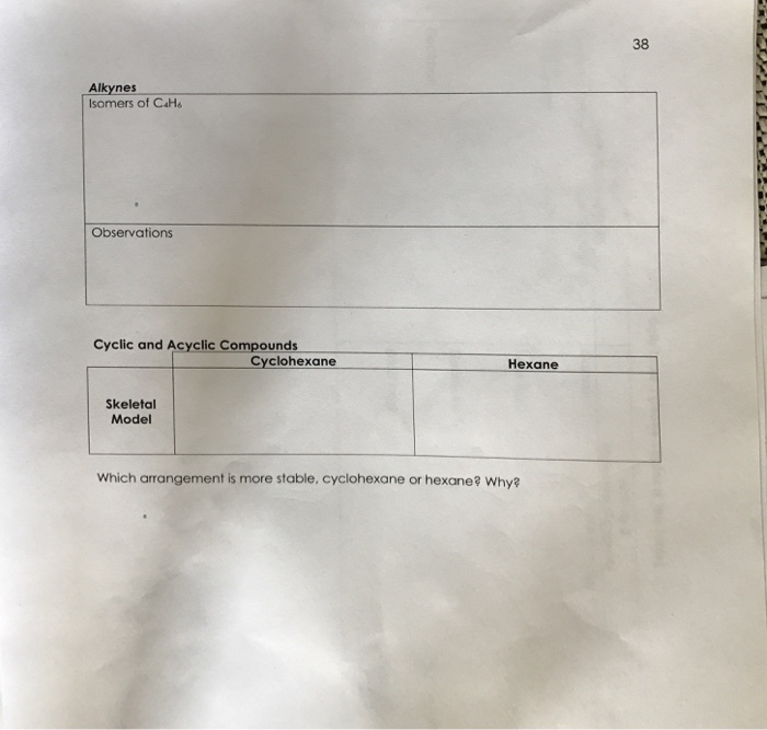 Solved Which arrangement is more stable, cyclohexane or | Chegg.com
