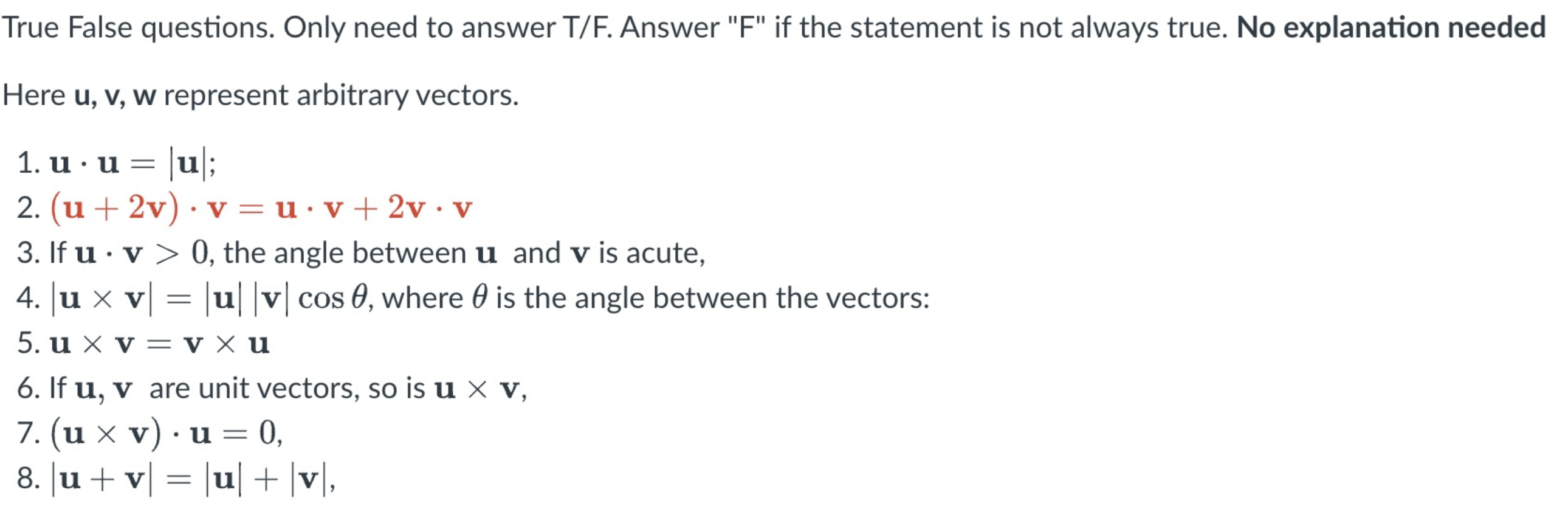Solved True False questions. Only need to answer T/F. Answer | Chegg.com