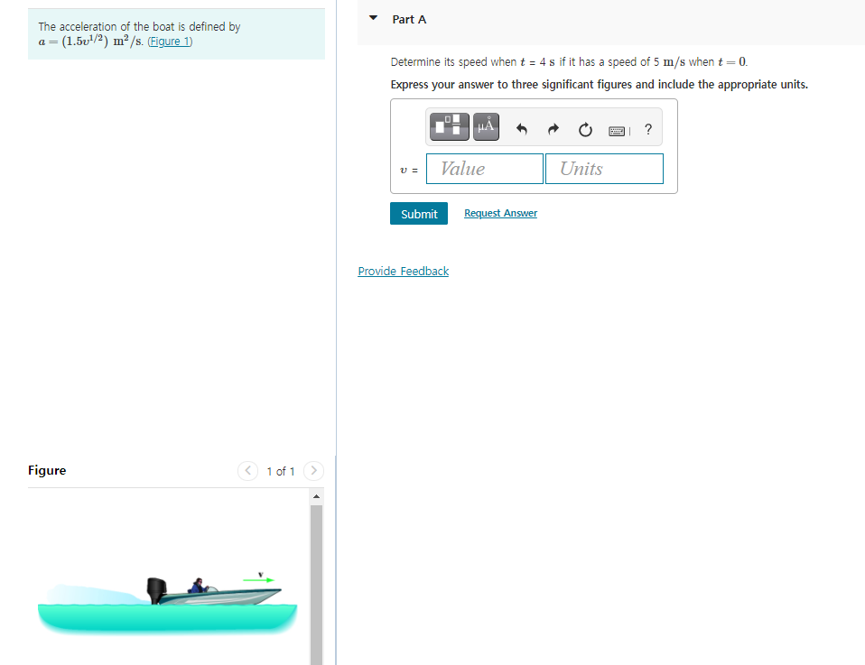 Solved Part A The acceleration of the boat is defined by = | Chegg.com