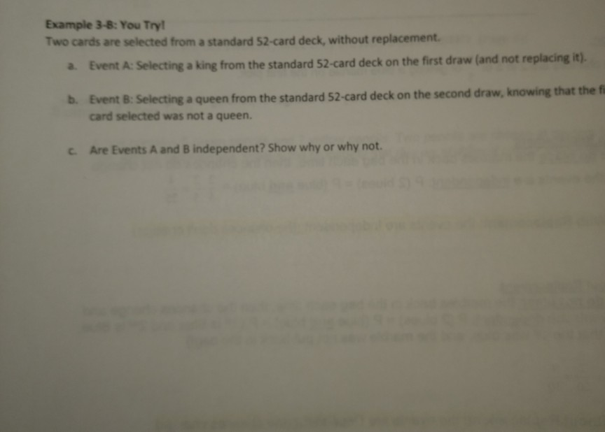Solved Example 3-8:You Try Two cards are selected from a | Chegg.com