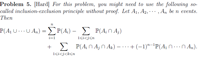Problem 5. (Hard] For this problem, you might need to | Chegg.com