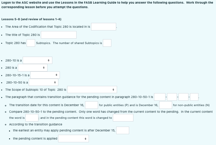Logon to the ASC website and use the Lessons in the | Chegg.com