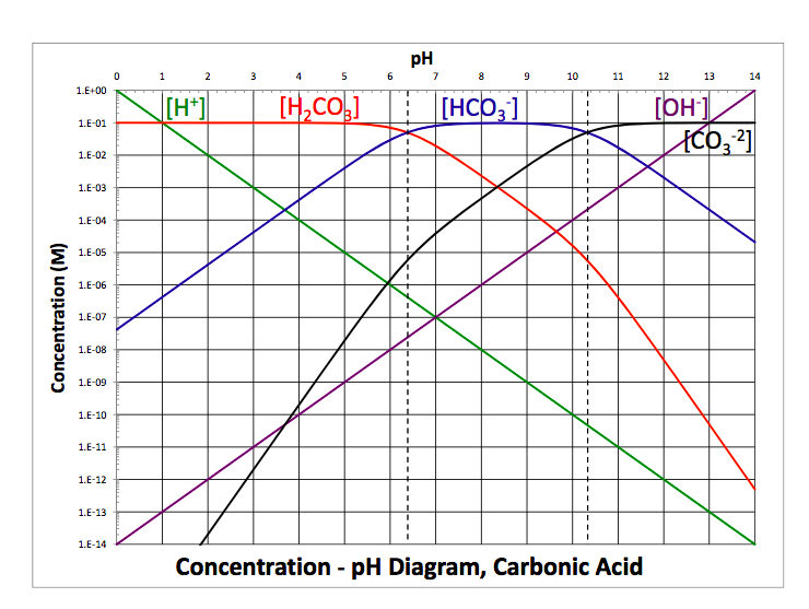 Graphs: Carbonate System 0.1M Carbonate System 0.01M | Chegg.com