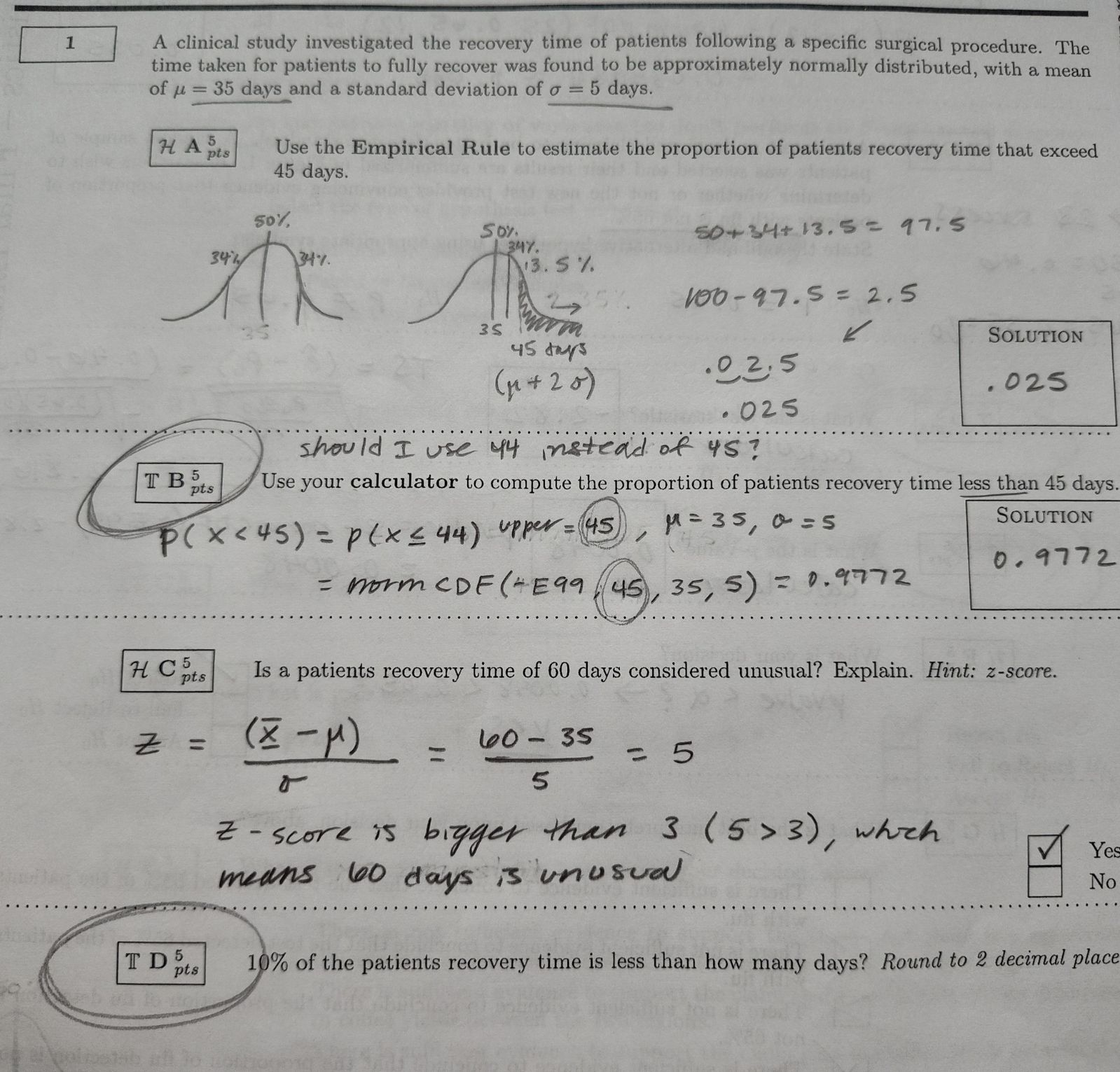Solved Howdo you solve for 1D ﻿and IsMy answer for 1B | Chegg.com