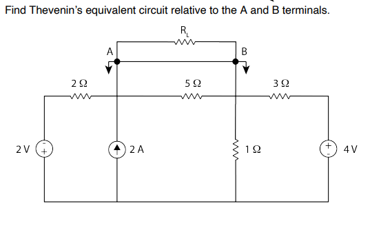 Solved Find Thevenin's equivalent circuit relative to the A | Chegg.com