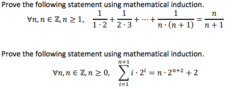 Solved Prove the following statement using mathematical | Chegg.com