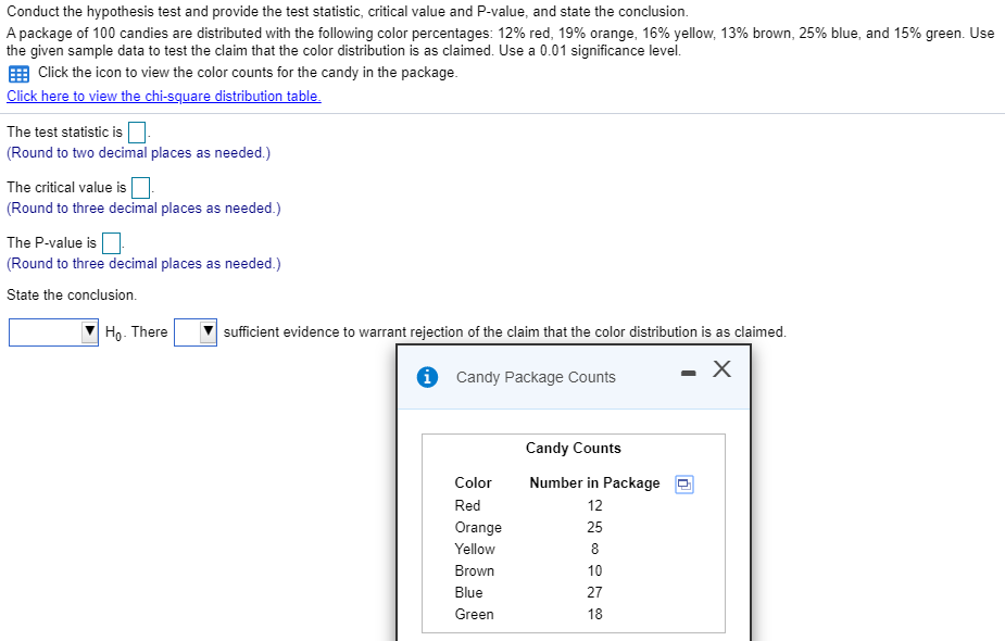Solved Conduct the hypothesis test and provide the test | Chegg.com