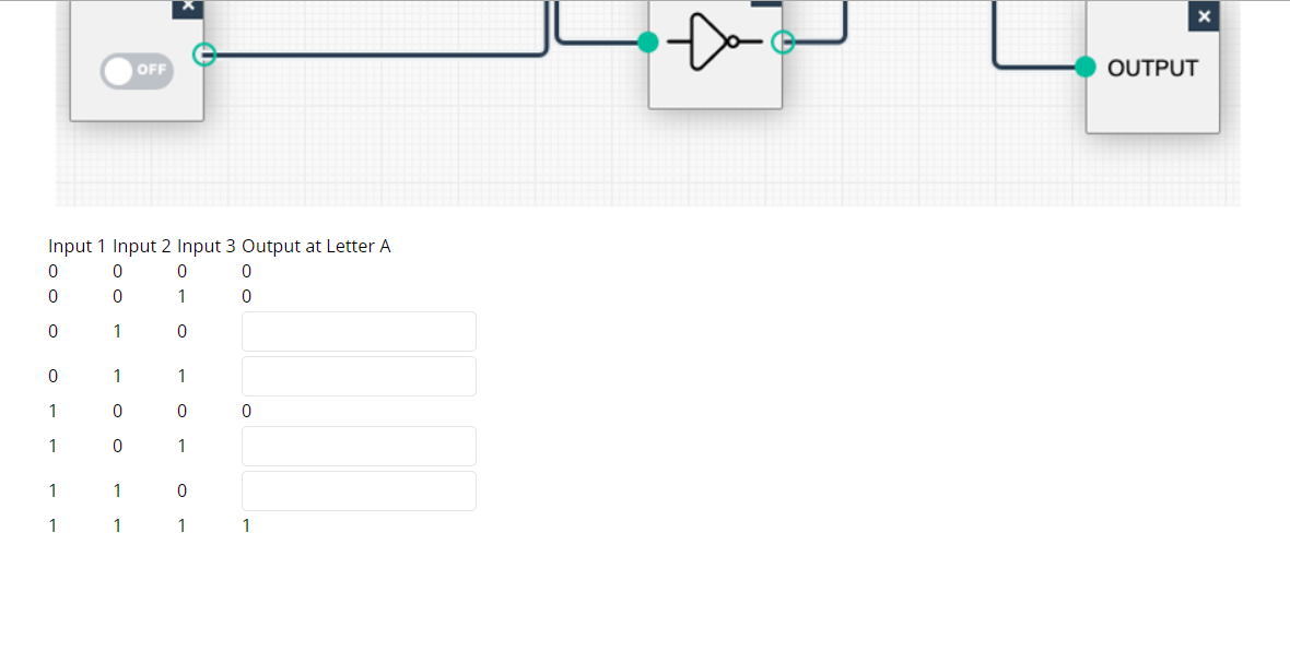 Solved х Oof Off Output Input 1 Input 2 Input 3 Output At 5218