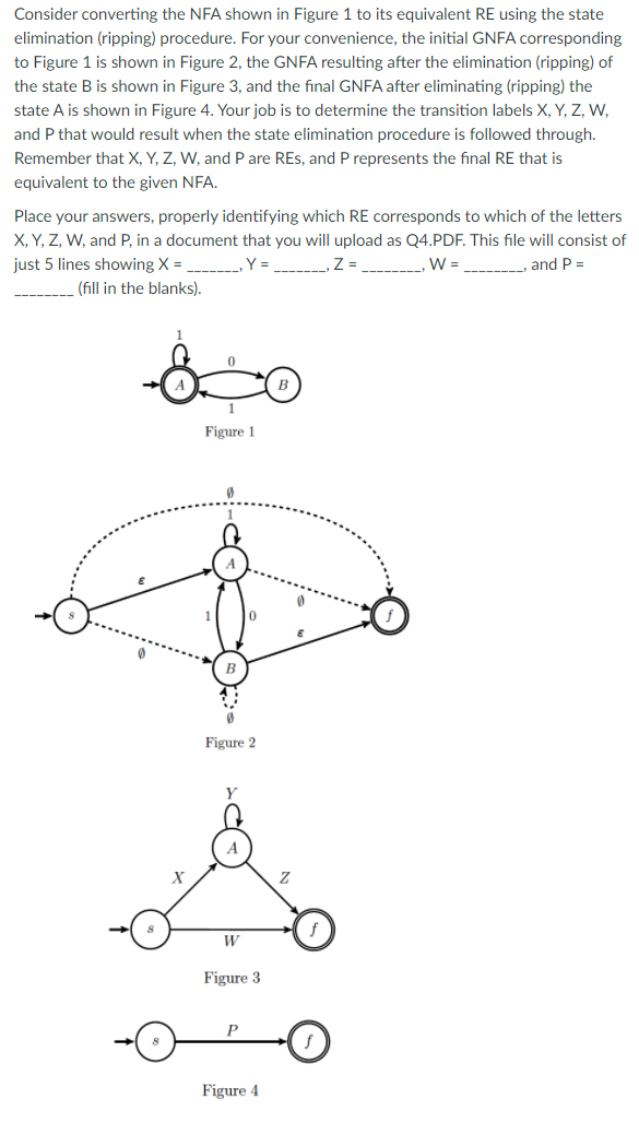Solved Consider Converting The Nfa Shown In Figure 1 To Its 