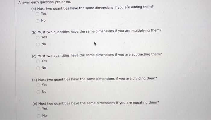 Solved Answer each question yes or no. (a) Must two | Chegg.com
