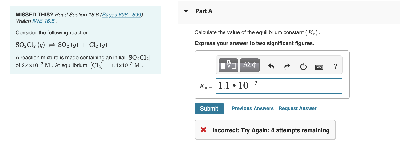 Solved Part A MISSED THIS? Read Section 16.6 (Pages 696 - | Chegg.com