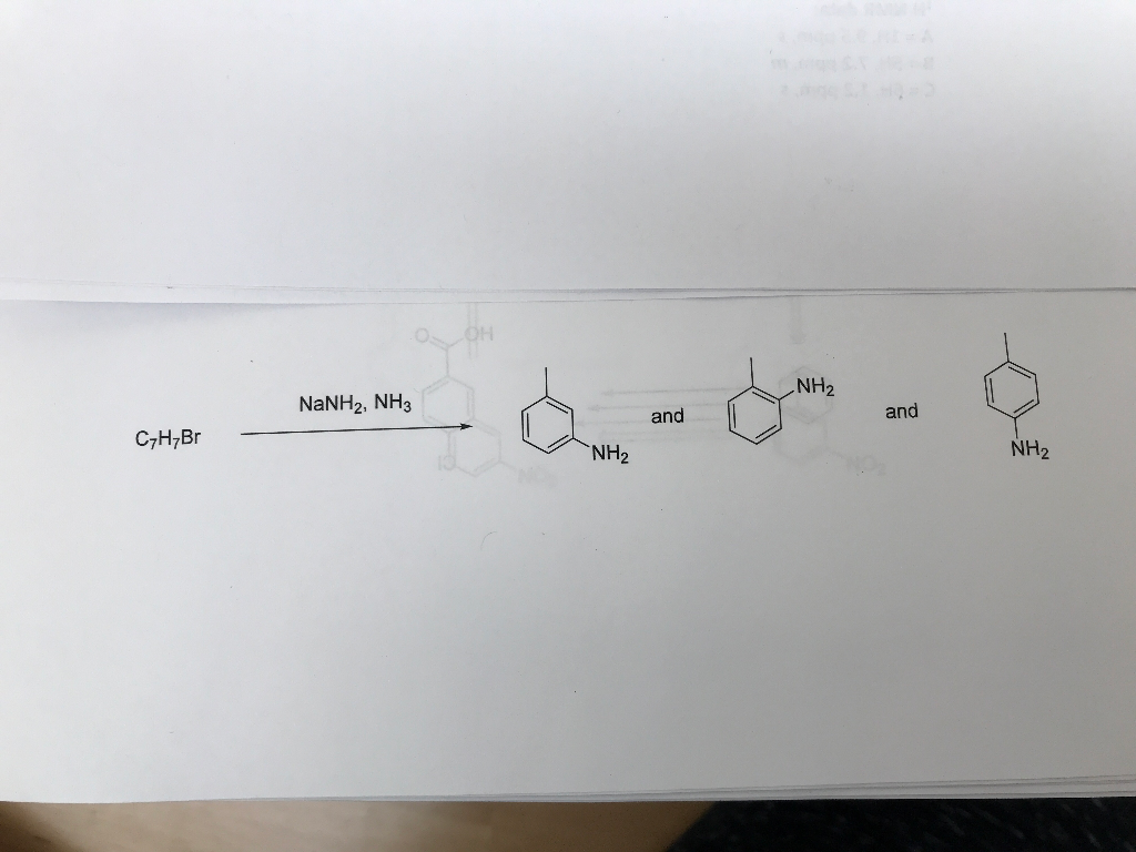 Solved NaNH2, NH3 NH2 C7H7Br and and NH2 NH2 | Chegg.com