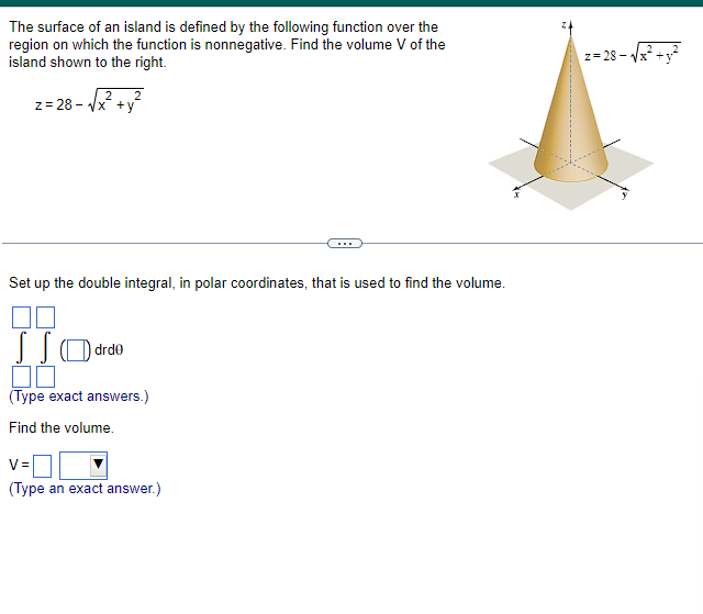 Solved The surface of an island is defined by the following | Chegg.com