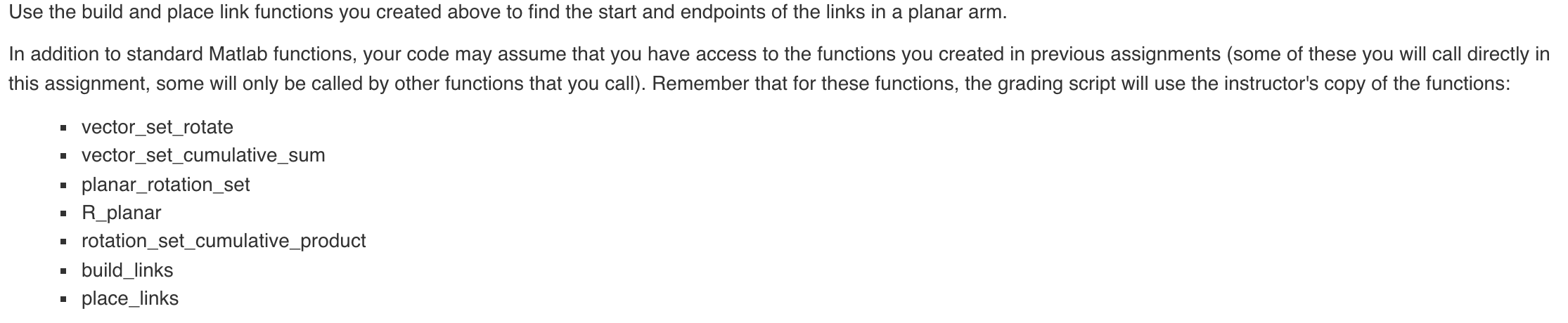Use the build and place link function you created | Chegg.com