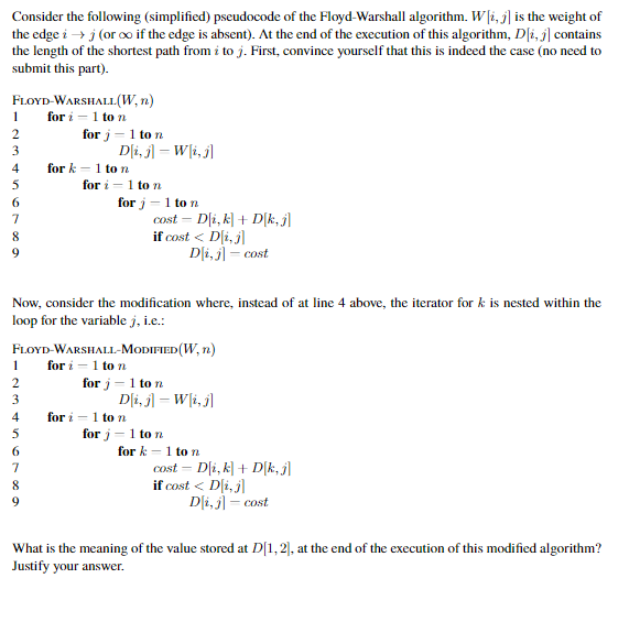 Solved Consider the following (simplified) ﻿pseudocode of | Chegg.com
