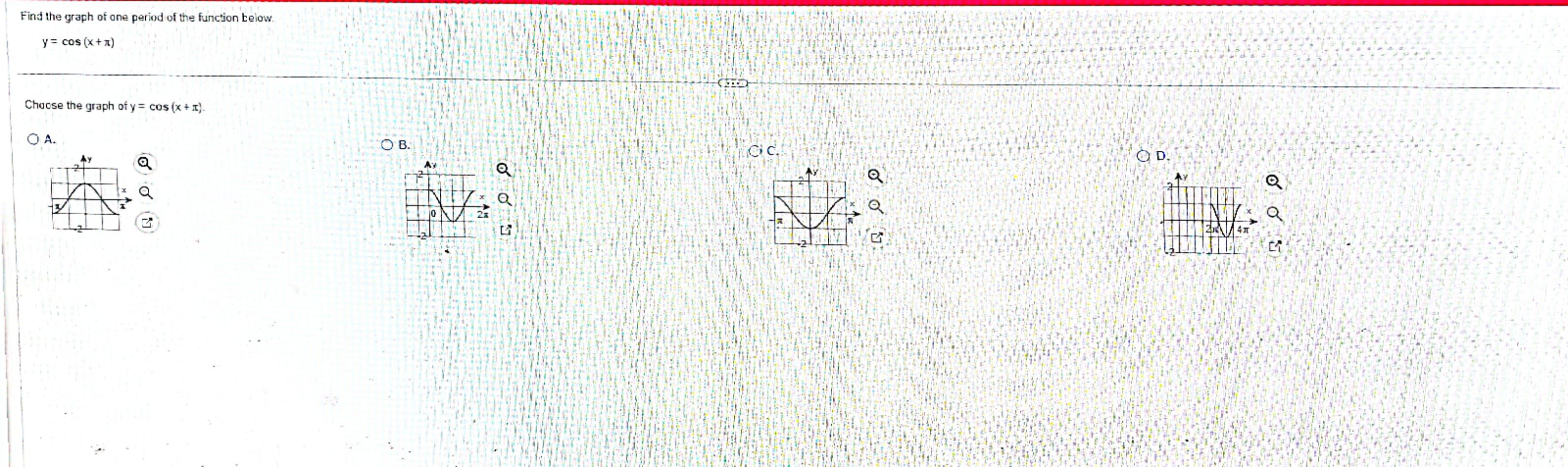 Solved Find the graph of ane period of the function telow. | Chegg.com