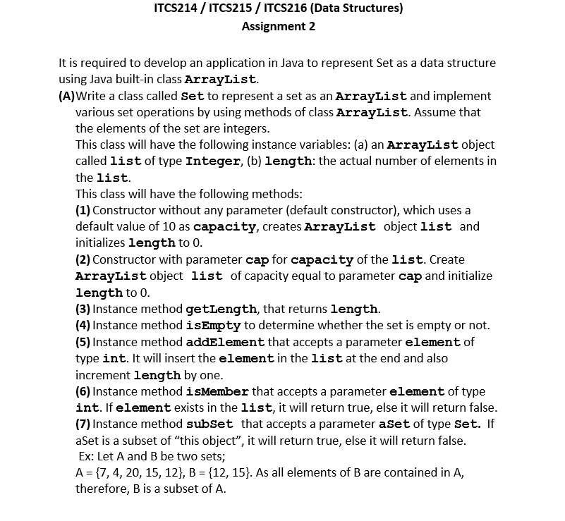 Solved ITCS214 / ITCS215 / ITCS216 (Data Structures) | Chegg.com