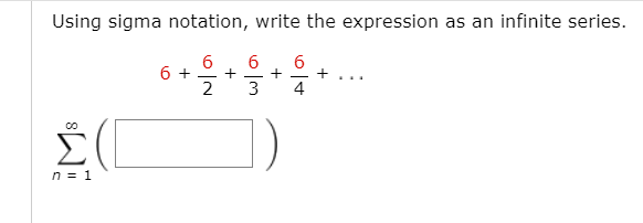 Solved Using sigma notation, write the expression as an | Chegg.com