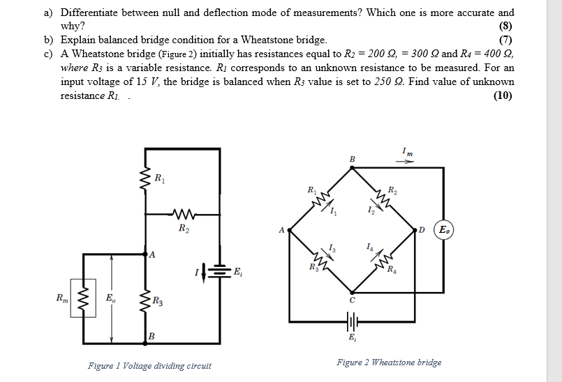 Solved a) Differentiate between null and deflection mode of | Chegg.com