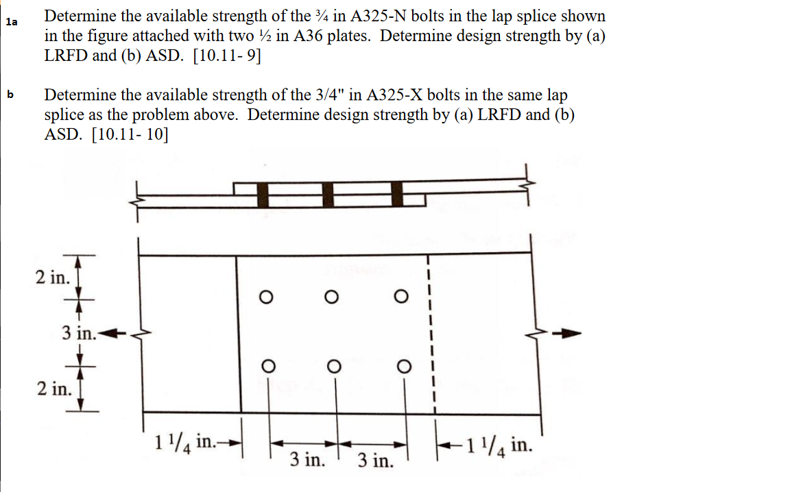 Solved Determine the available strength of the 3/4 in A325-N | Chegg.com