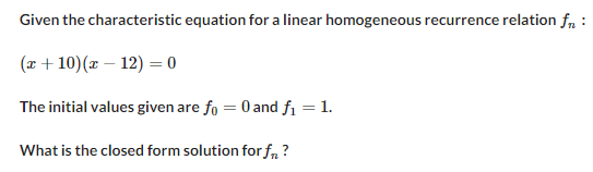 Solved Given the characteristic equation for a linear | Chegg.com