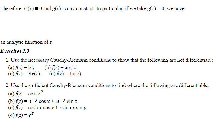 Solved Therefore, g'(x) = 0 and g(x) is any constant. In | Chegg.com
