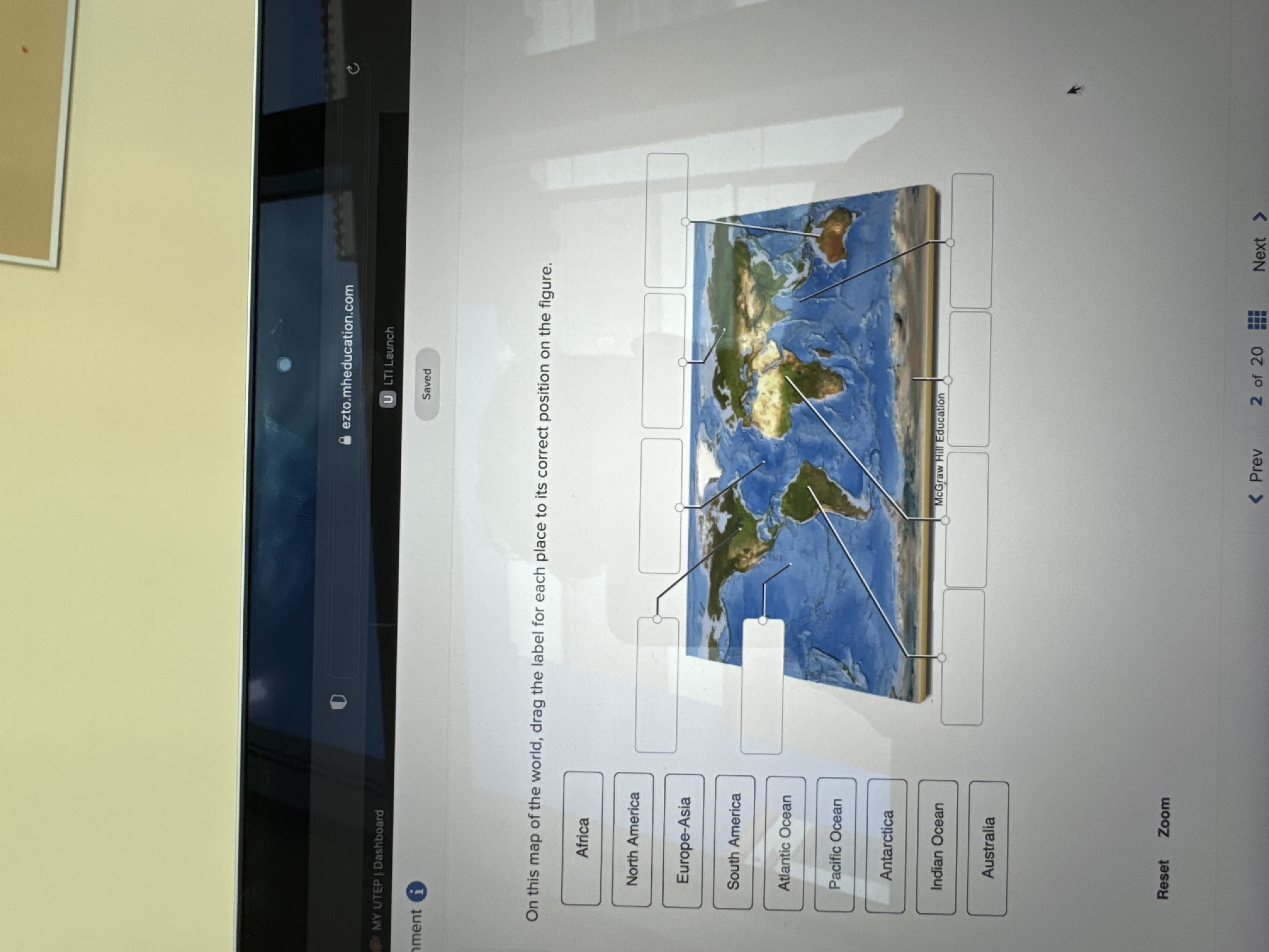 Solved On this map of the world, drag the label for each | Chegg.com
