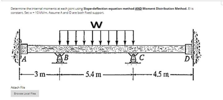 Solved Determine the internal moments at each joint using | Chegg.com