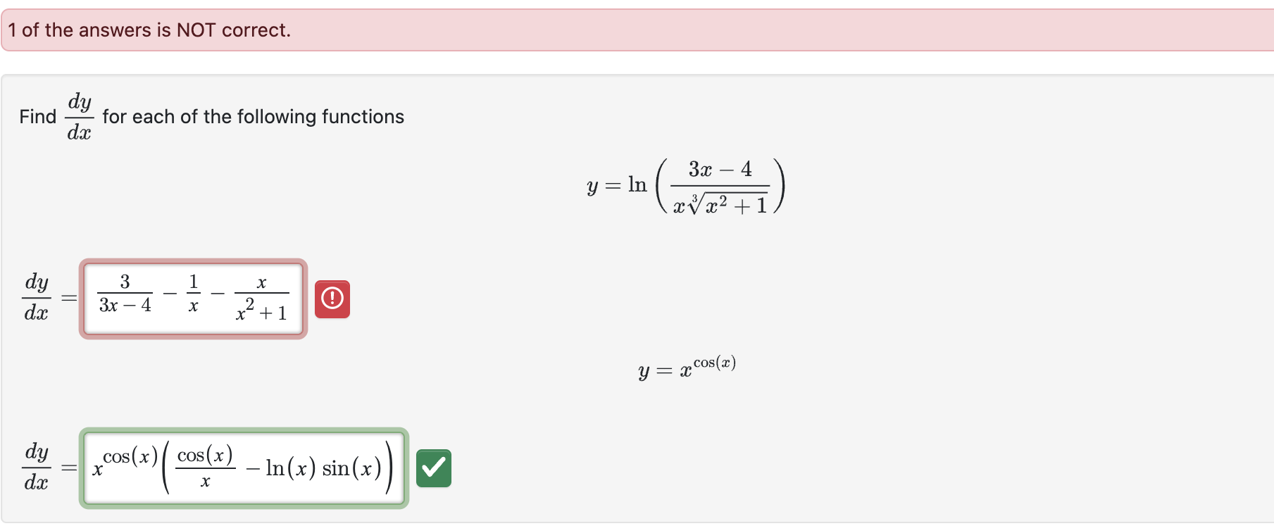 Solved Find dydx ﻿for each of ﻿the following | Chegg.com