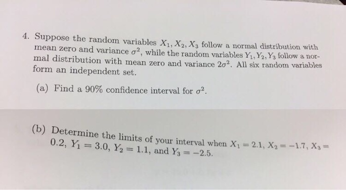 Solved 4. Suppose the random variables X1, X2, X3 follow a | Chegg.com