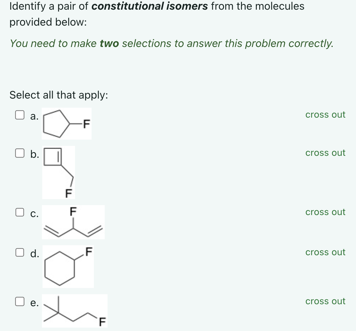 Solved Identify a pair of constitutional isomers from the | Chegg.com