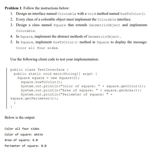 Solved Problem 1 Follow The Instructions Below 1 Design An
