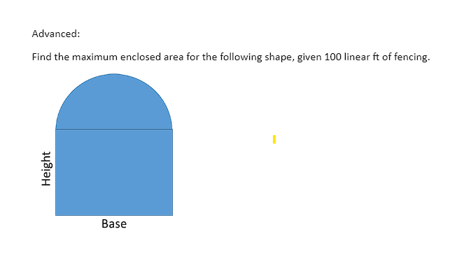 Solved Advanced: Find the maximum enclosed area for the | Chegg.com