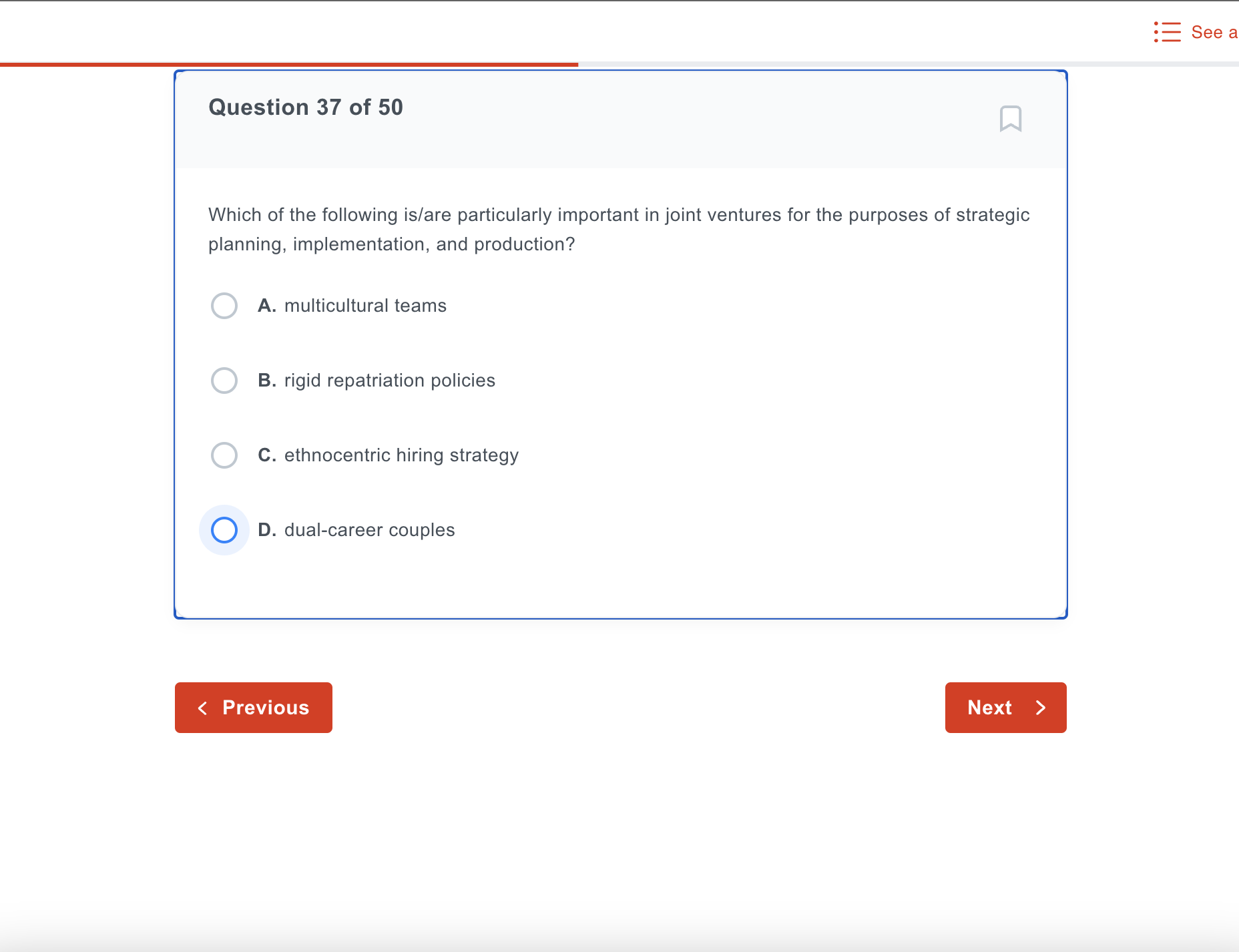 Solved Question 37 ﻿of 50Which of the following is/are | Chegg.com
