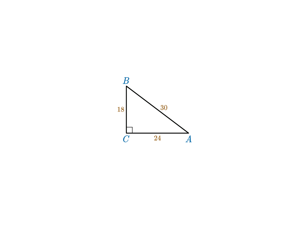 Solved For right triangle ABC shown below, determine whether | Chegg.com