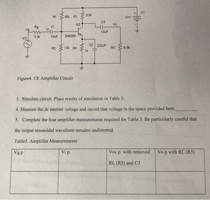Solved LT Spice the Common-Emitter Amplifier Simulation 1. | Chegg.com