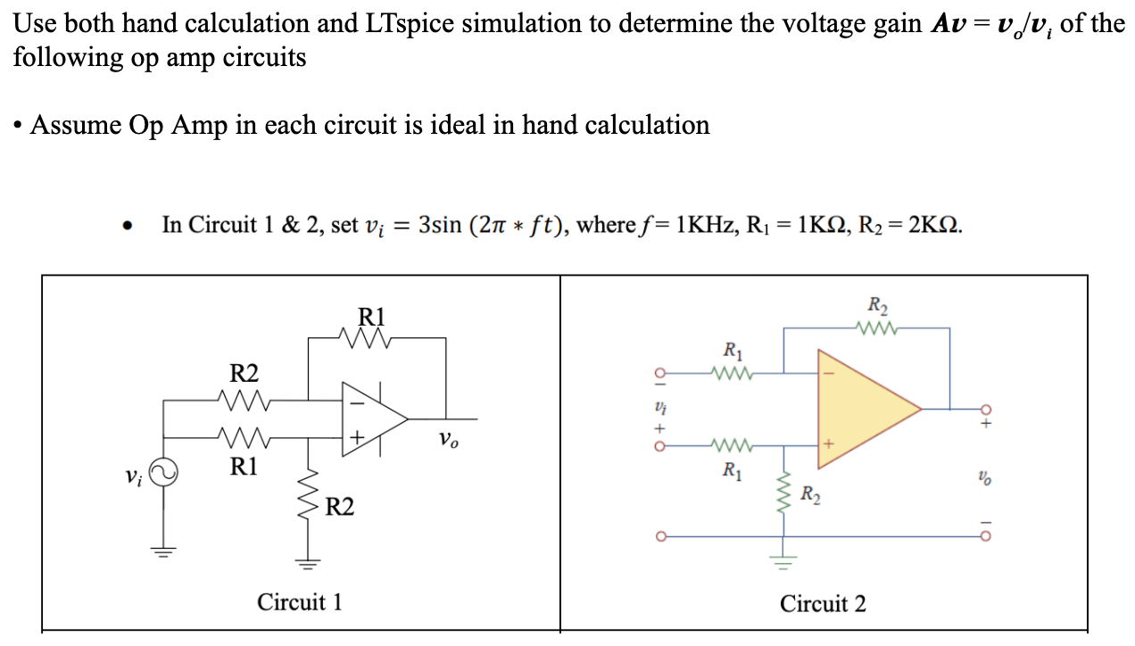 Solved Use both hand calculation and LTspice simulation to | Chegg.com