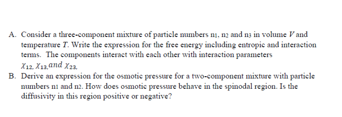 Solved A. ﻿Consider a three-component mixture of ﻿particle | Chegg.com