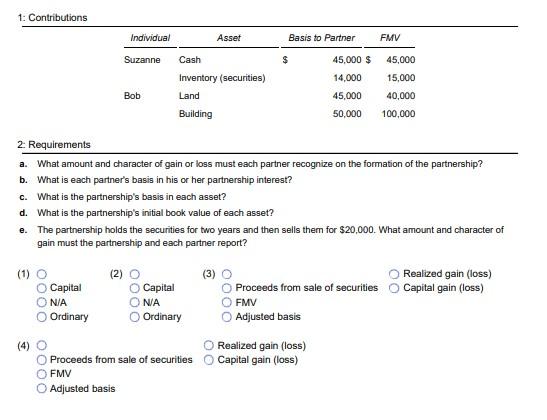 Solved 7. Suzanne and Bob for the SB General Partnership as | Chegg.com